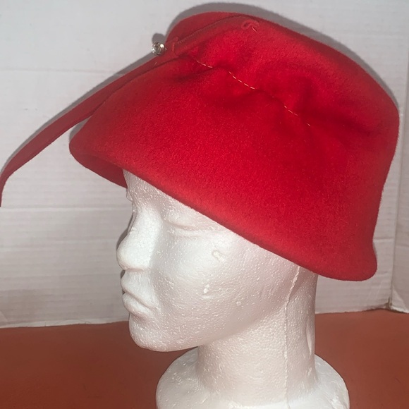 TN Lee | Accessories | Vintage Art Deco Red Tn Lee Neuman Wool Hat ...